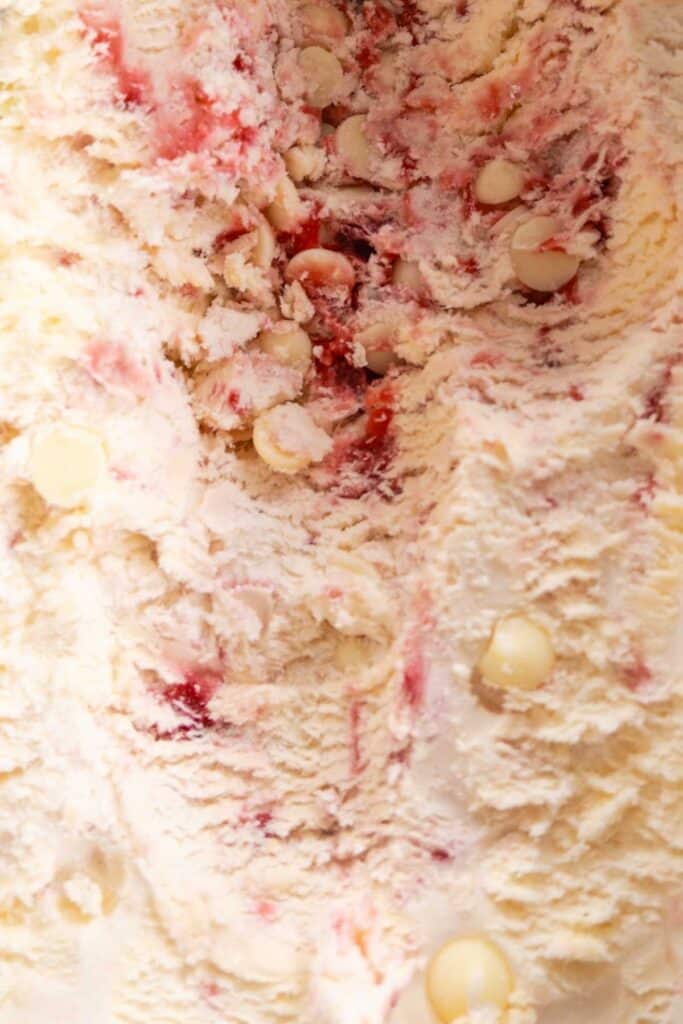 Raspberry White Chocolate Ice Cream - Makyla Creates